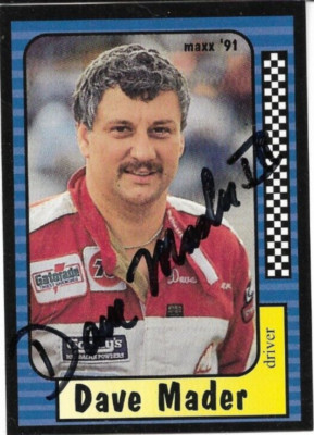 Dave Mader III signed 1991 Maxx trading card #146 NASCAR 3 | eBay
