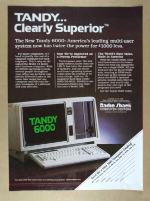 1985 Tandy 6000 HD Computer vintage print Ad | eBay