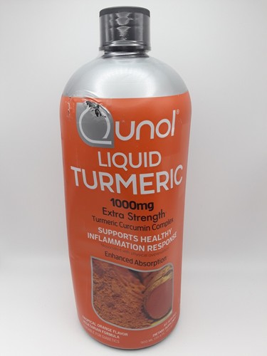 Qunol Liquid Turmeric Curcumin 1000mg 60 Servings -30.4 Fl Oz Exp 6/ ...