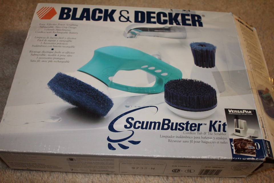 Black & Decker ScumBuster Kit Cordless Tub & Tile Scrubber | eBay