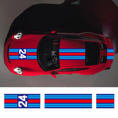 Racing Stripes Car Sticker For Porsche 911 GT3 RS Carrera Hood Roof ...