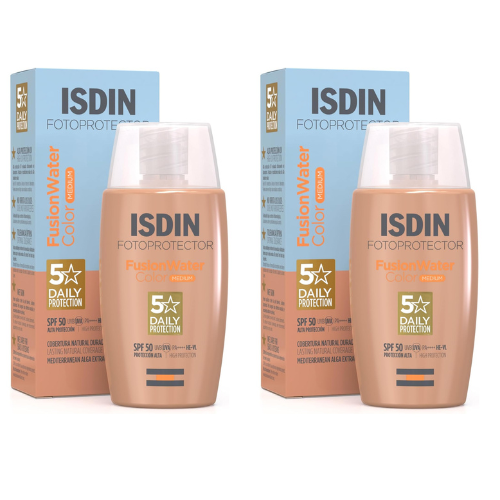 2x ISDIN fotoprotector fusion water color medium SPF50 50ml ...
