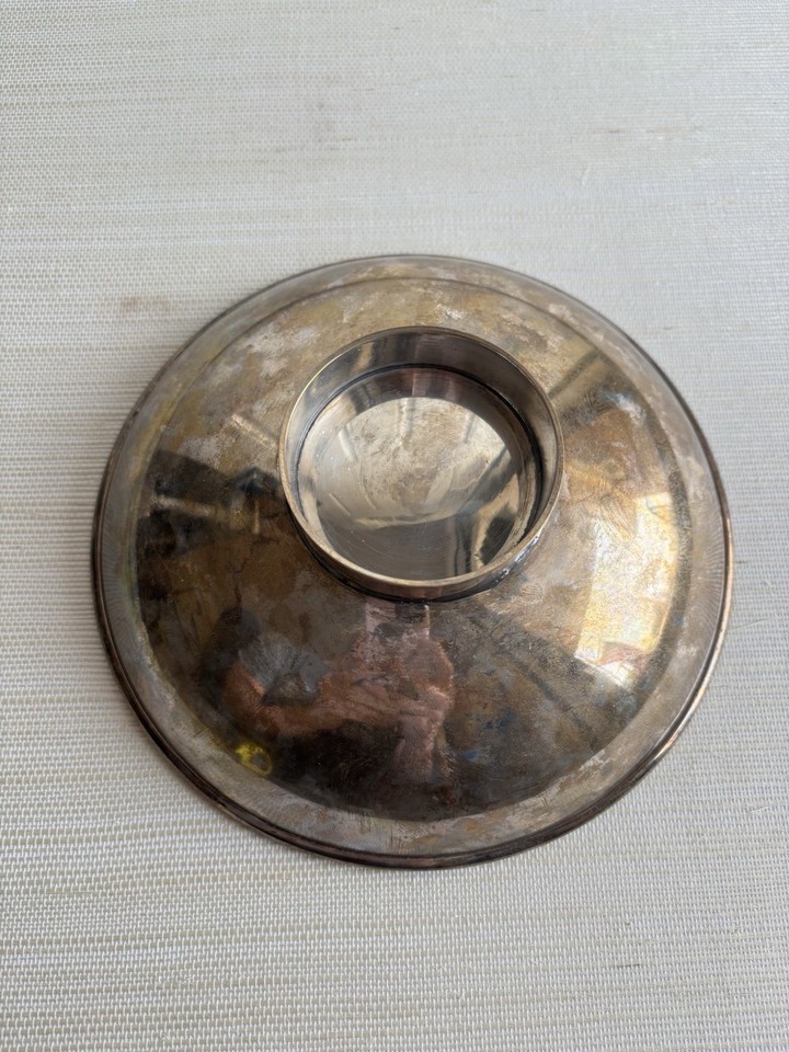 Silverplate Bowl Dish Engraved Shield Crest | eBay