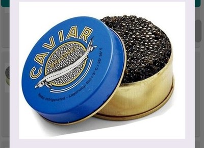 Black Sturgeon Osetra Caviar "Malossol" 125g/4.4oz Real Black Caviar | eBay