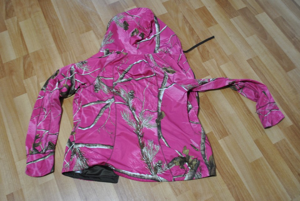 EUC REALTREE JACKET Size M (8-10) Pink Camo Camouflage Full Zip | eBay