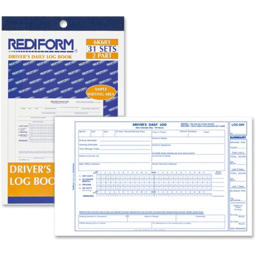 Rediform Carbonless 2-part Driver's Daily Log Book - 2 Part - Carbonless - 5.37" | eBay