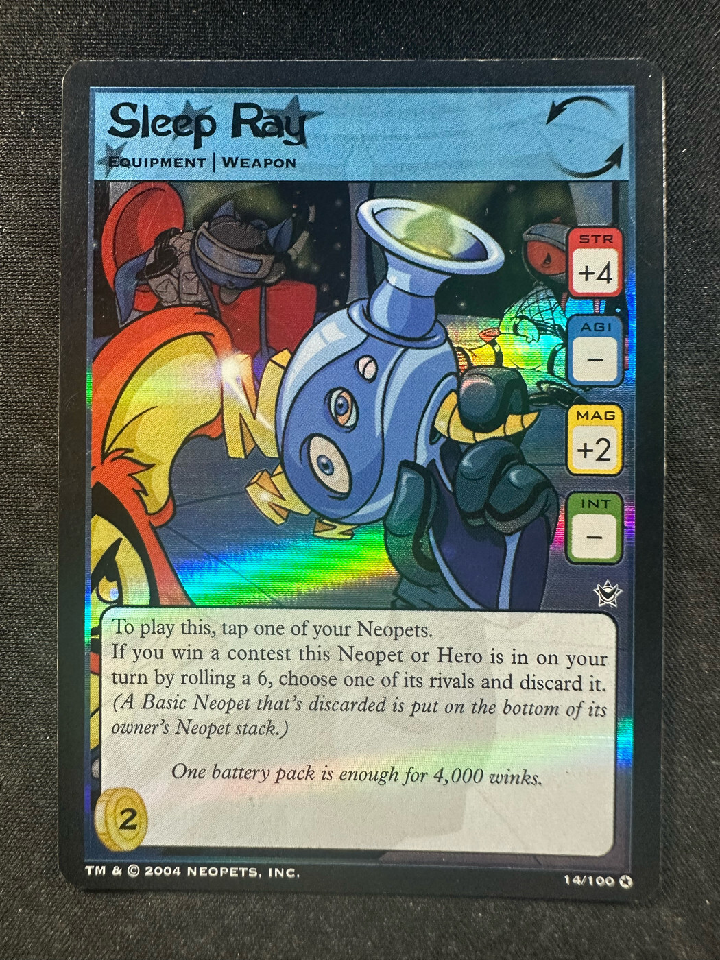 Neopets TCG 14/100 Sleep Ray Return of Dr. Sloth Weapon Holo Rare NM | eBay