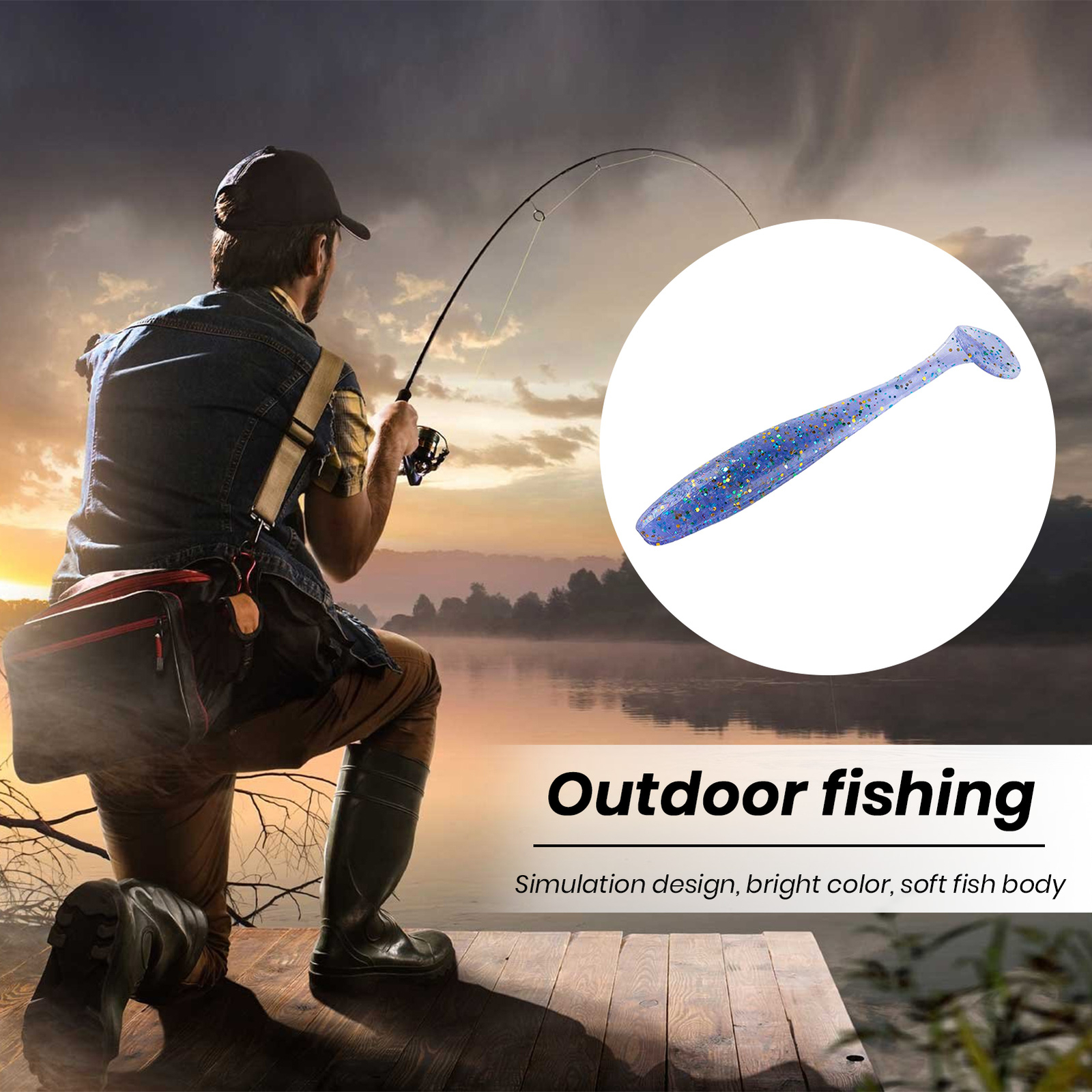 12pcs Bionic Baits Bright Color Attract Fish Fishing Lure Sinking Jig ...