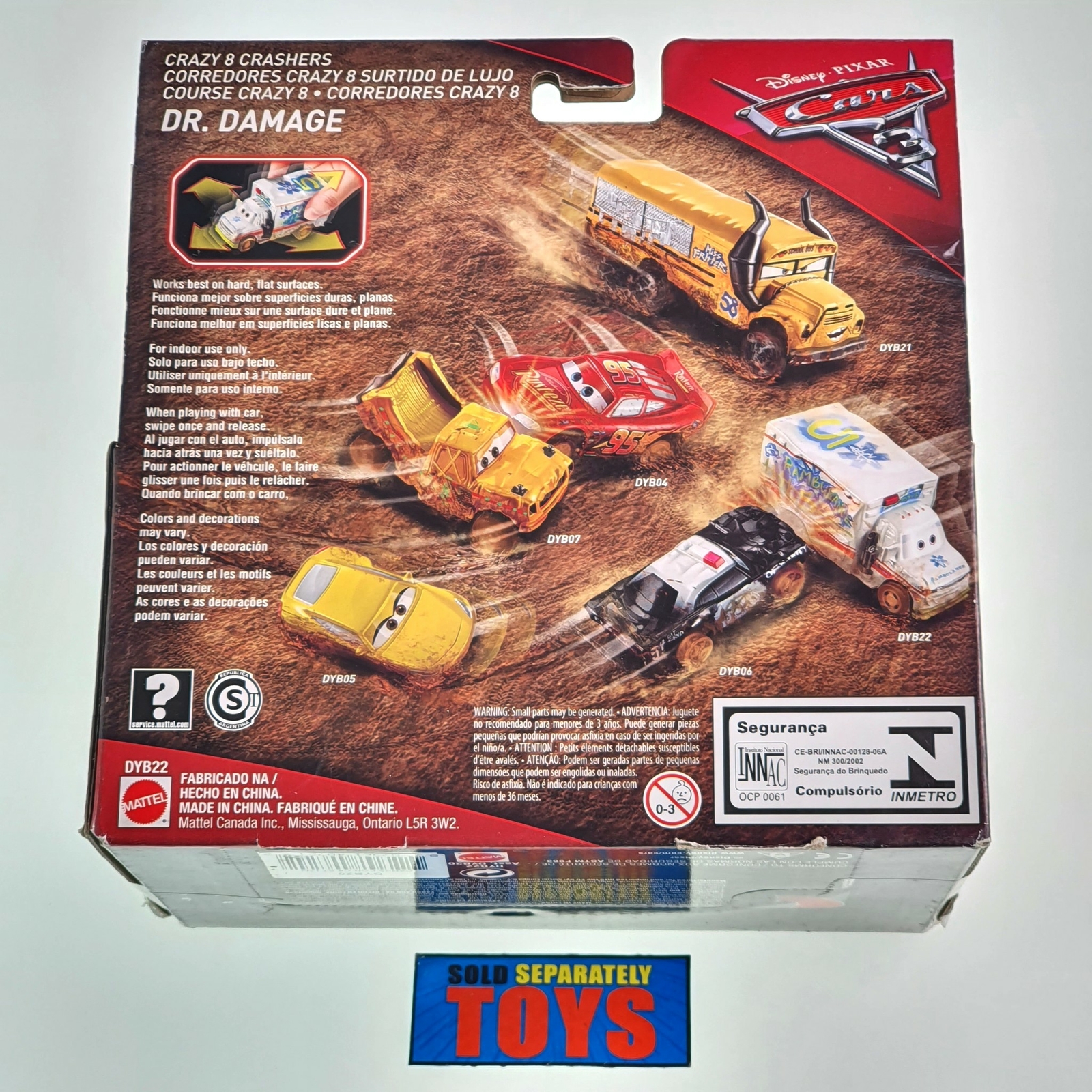 Disney Cars 3 DR DAMAGE Rambulance ambulance Crazy Crashing action ...