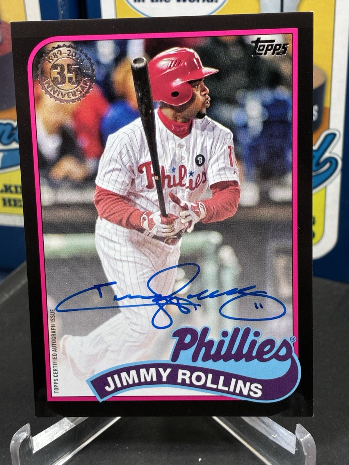 2024 Topps Series 2 - 1989 Topps On Card Auto Jimmy Rollins #89BA-JR ...