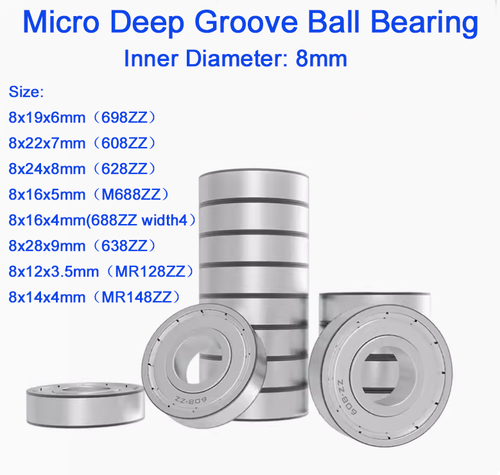 High Speed Miniature Deep Groove Ball Bearing Inner diameter 8mm Metal ...