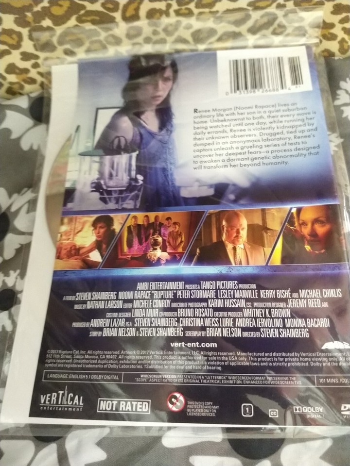 Rupture: Beyond Human (DVD, 2017, Widescreen) Noomi Rapace, Peter ...