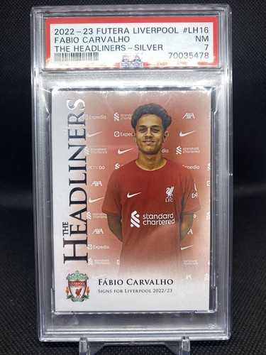 2022-23 Futera Liverpool FABIO CARVALHO /45 The Headliners Rookie RC ...
