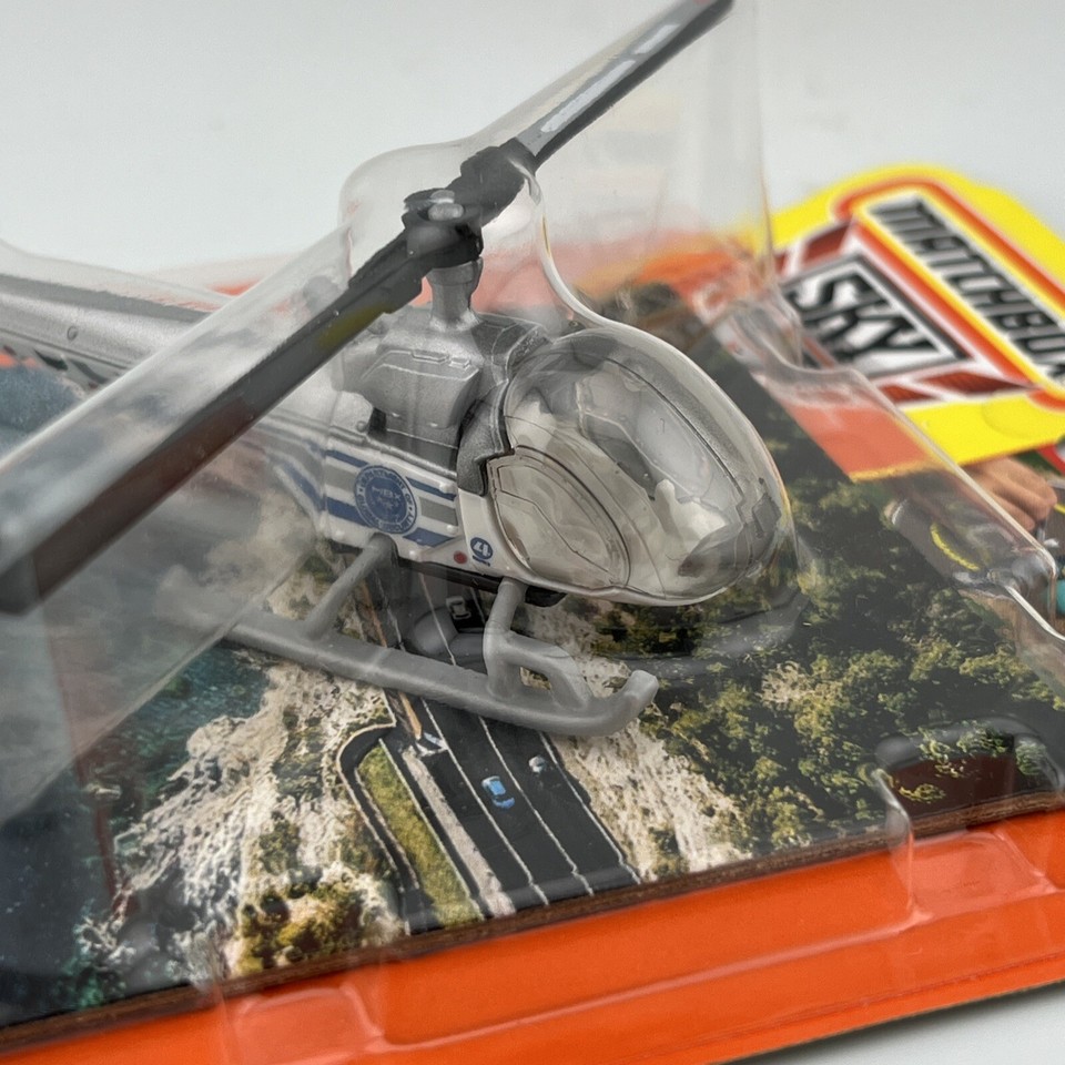 Matchbox Sky Busters MBX Bubble Copter Helicopter 1:64 Metal Aircraft ...
