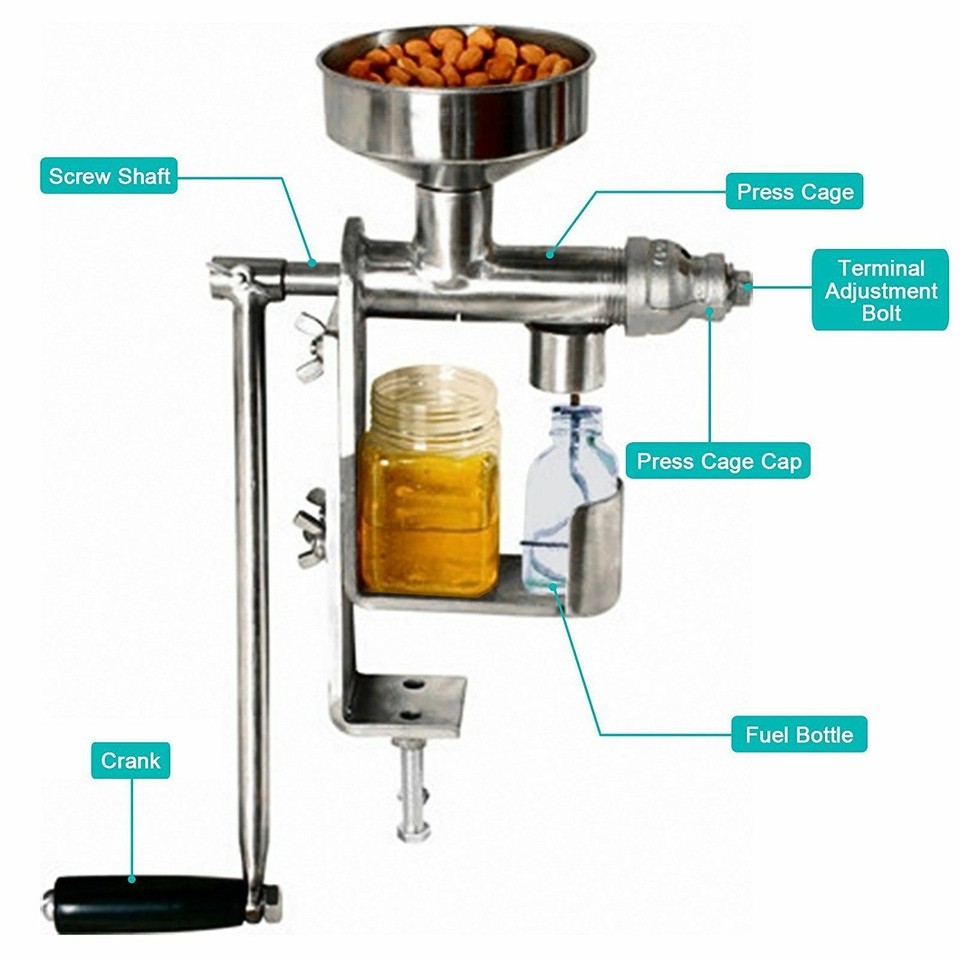 Manual Oil Machine Household Extractor Hand Press Peanuts Walnuts ...