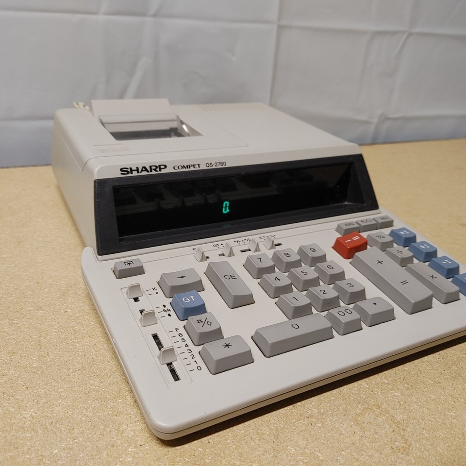 Sharp Compet QS-2760 Printing Desktop Calculator Electronic Machine ...