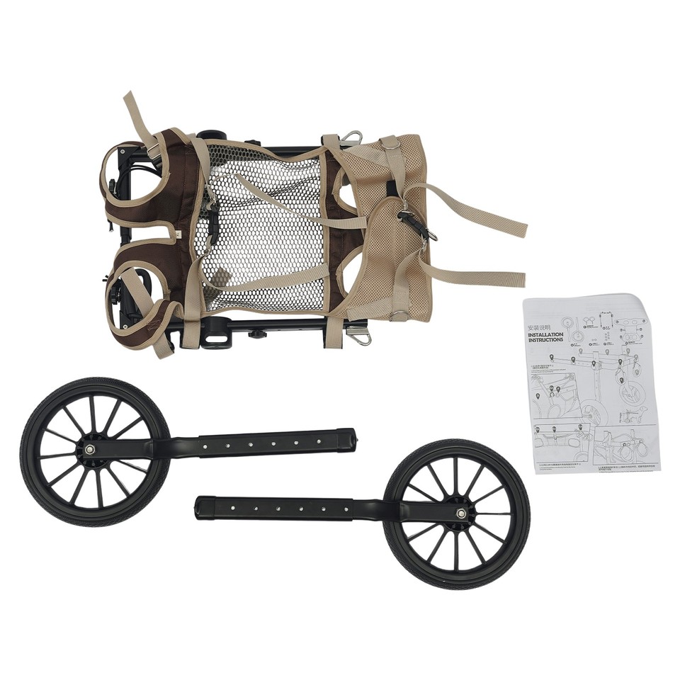 Floorstand Pet Rehabilitation Walking Aid 2-wheel Dog Wheelchairs For ...