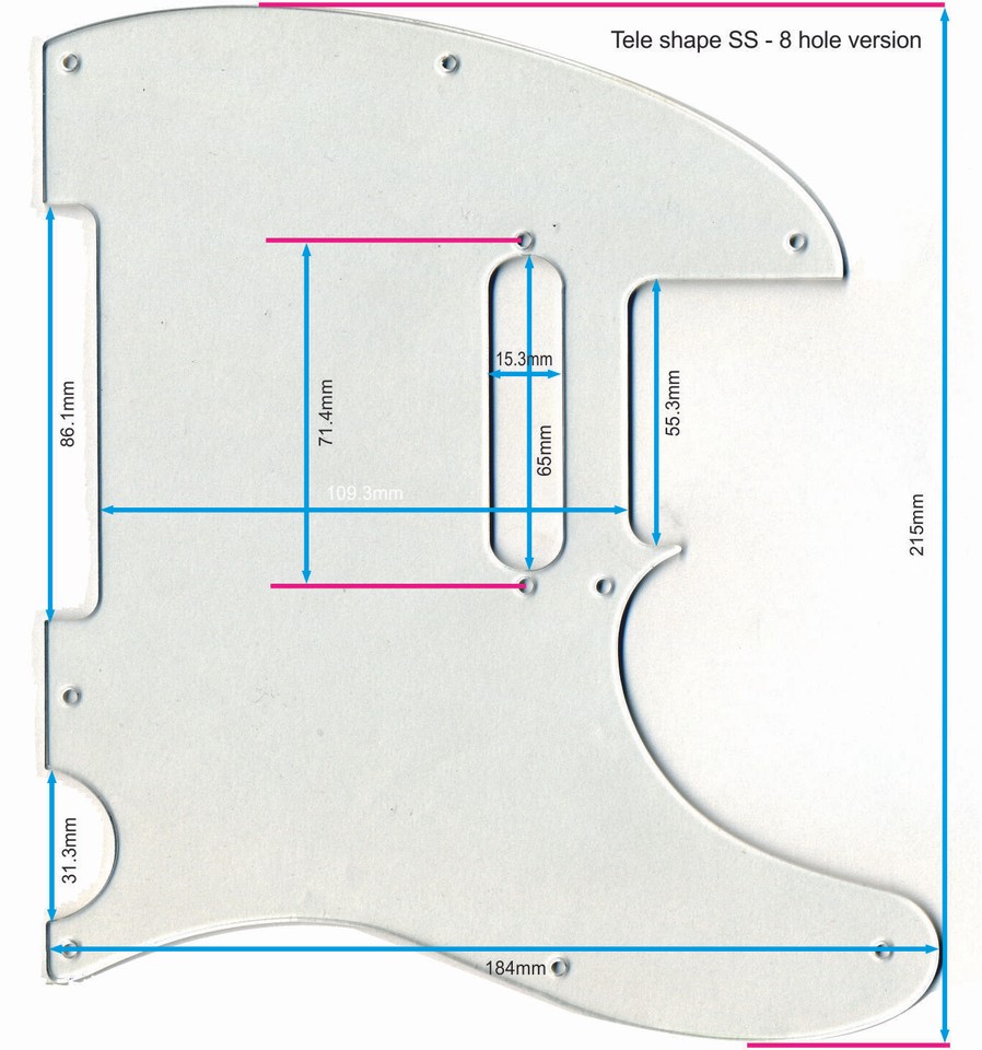 Telecaster guitar MOD PG1 scratchplate pickguard QUALITY UK ...