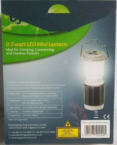 RT5111 Ring Cyba-lite LED Mini Lantern Camping Light Caravan for sale ...