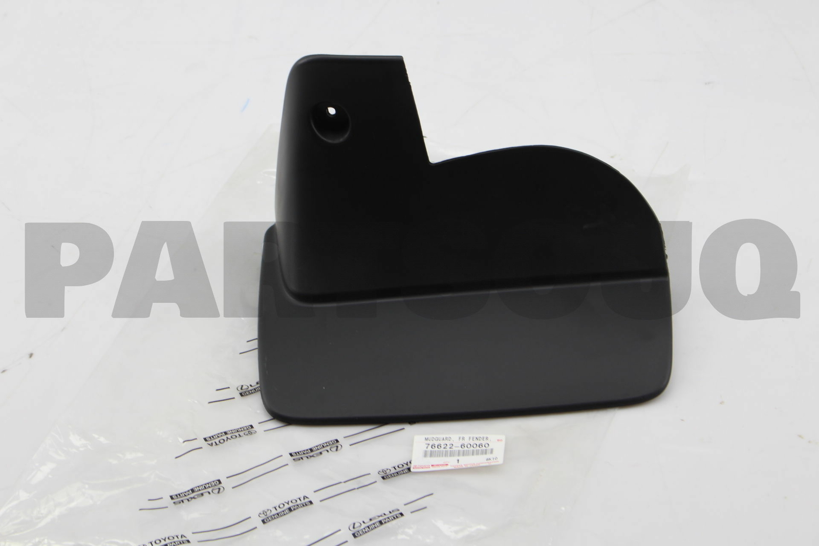 7662260060 Genuine Toyota MUDGUARD SUB-ASSY, FRONT FENDER, LH 76622 ...