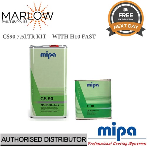 MIPA CS90 2K HS ACRYLIC CLEAR COAT/ LACQUER 5L + H10 FAST HARDENER 2.5L | eBay UK