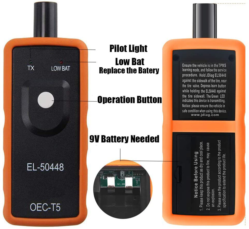 EL-50448 TPMS Relearn Reset Tool for GM Tire Sensor Programming ...