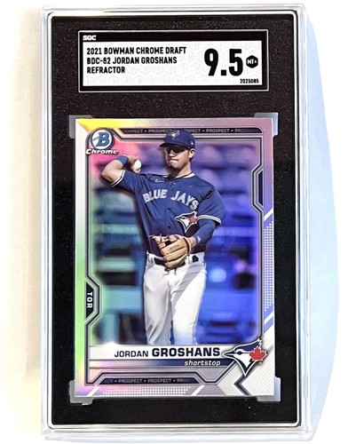 2021 Bowman Draft Chrome Refractor #BDC-82 Jordan Groshans Rookie SGC 9 ...