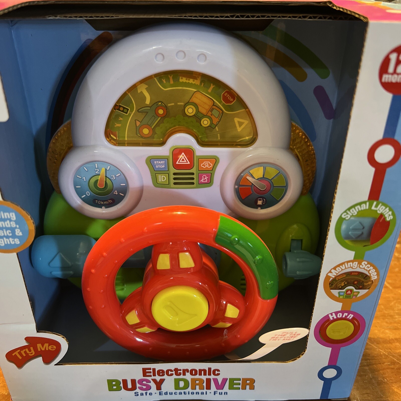 Electronic Busy Driver Toy By Learning Years w Lights Horn Cheerful ...