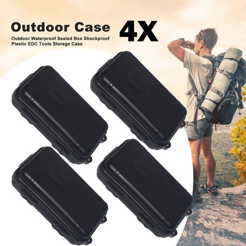 4pcs Black Outdoor Waterproof Sealed Box Sealed Storage Moisture-proof ...