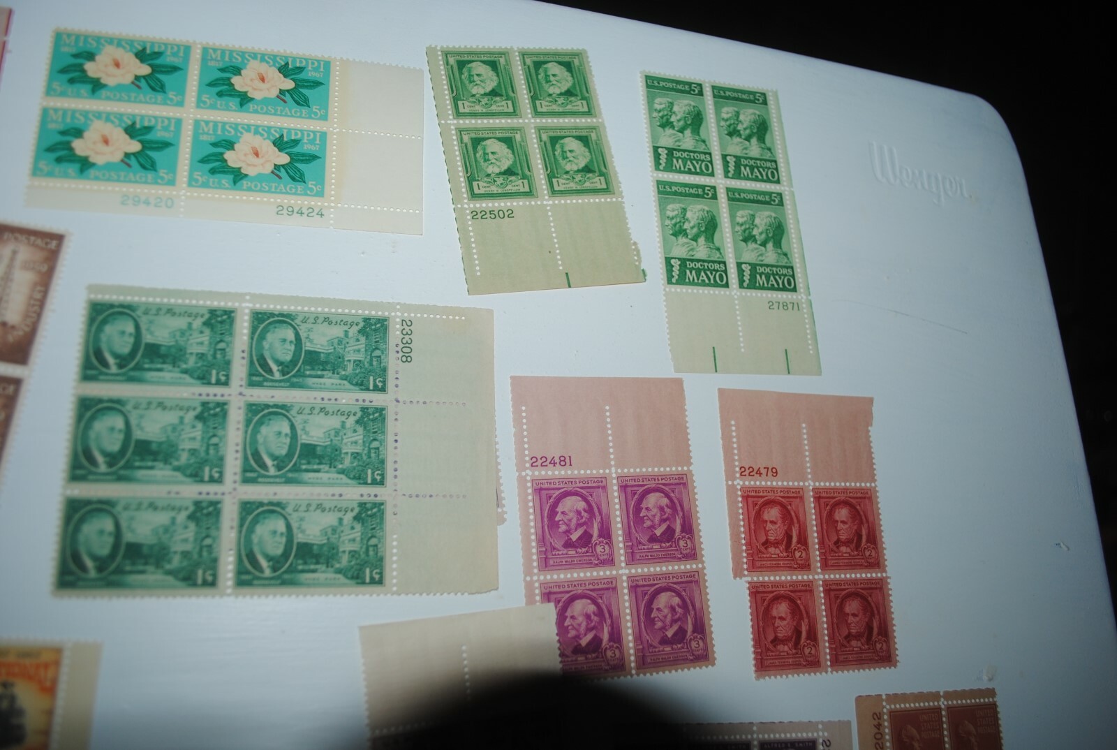 U.S. postage stamps, plate blocks, most 1c-4c, lot of 16, MNH #EWG1215 ...