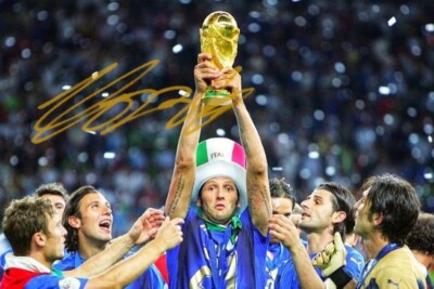 MARCO MATERAZZI - CHAMPION 2006 ITALY - 6x4'' Signed Autograph PHOTO ...