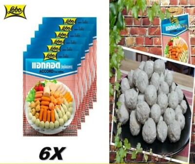 6 X 100G. AUTHENTIC LOBO Thai Accord Powder Meatballs Sausage Maker ...