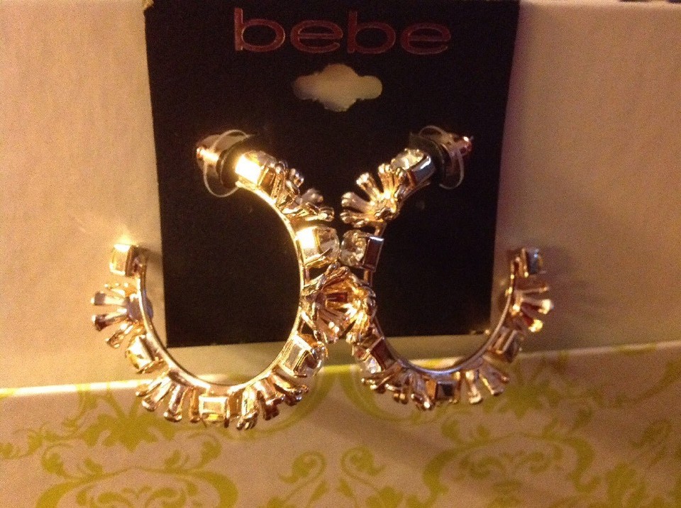 New Bebe in Rose Gold Hoop Earrings | eBay