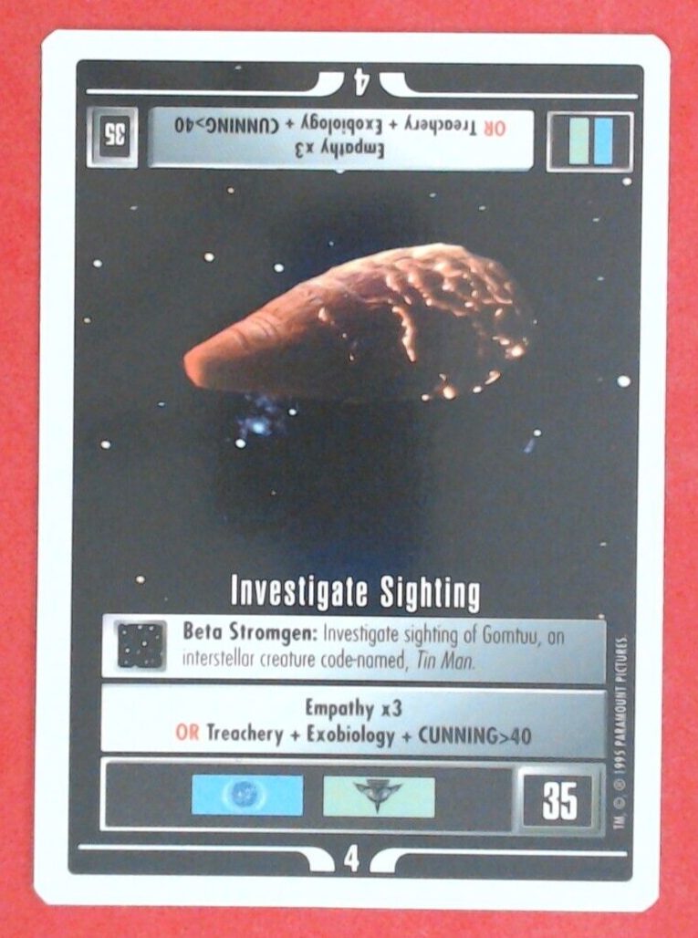 Star Trek CCG - Investigate Sighting - WB Premier Beta 1995 -R88 | eBay