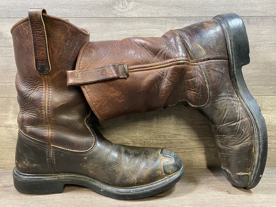 Red Wing Pecos 1132 Brown Leather Work Boots Soft Toe Mens Size 10 B ...