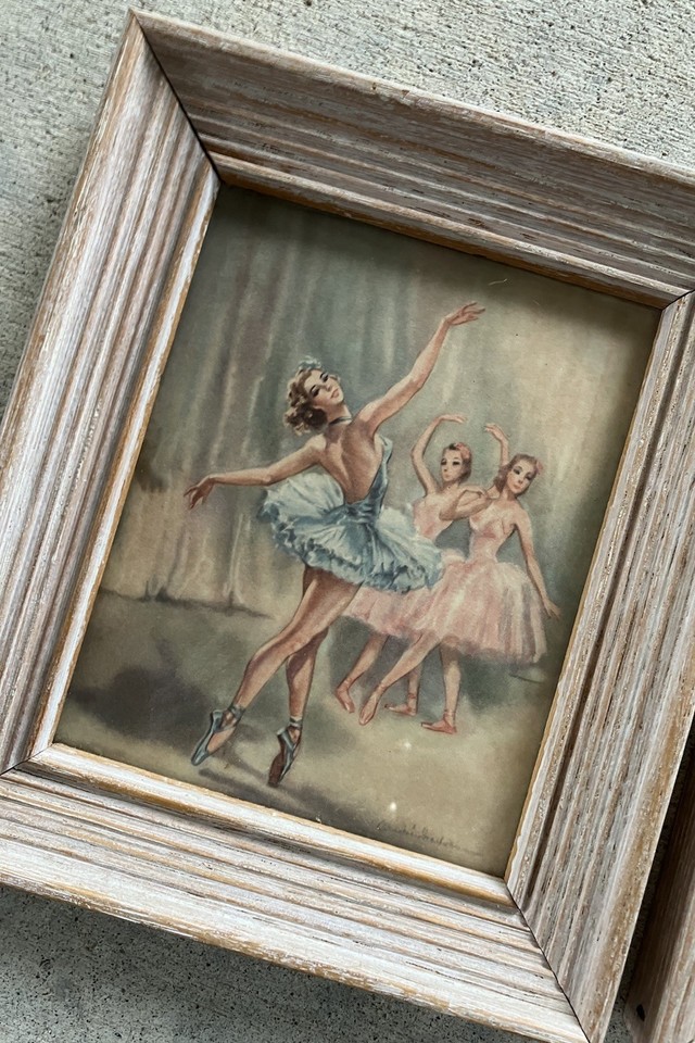 Vintage Set 2 BALLERINA by ANDRE CHEVALIER Framed Art Ballet Dancers 7 ...