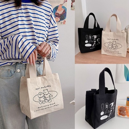 Cloth Lunch Bag Container Food Storage Bags Lady Handbag Pouch | eBay ...