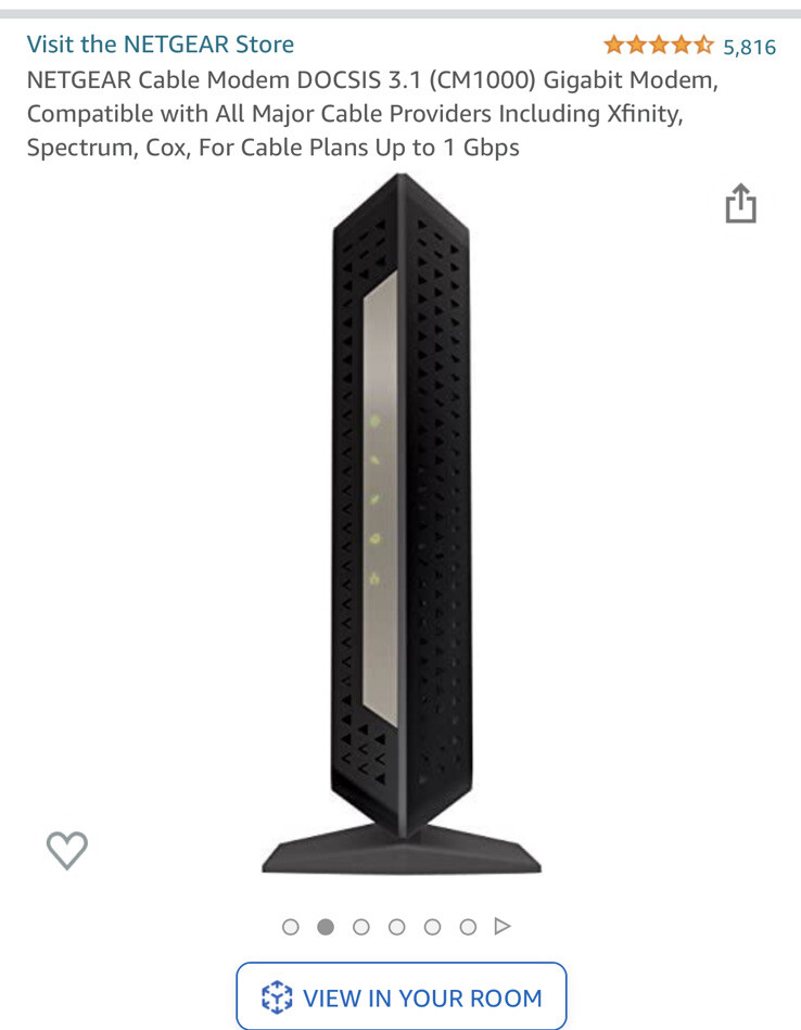 NETGEAR CM1000 Ultra High Speed Cable Modem DOCSIS 3.1 689739747389| eBay