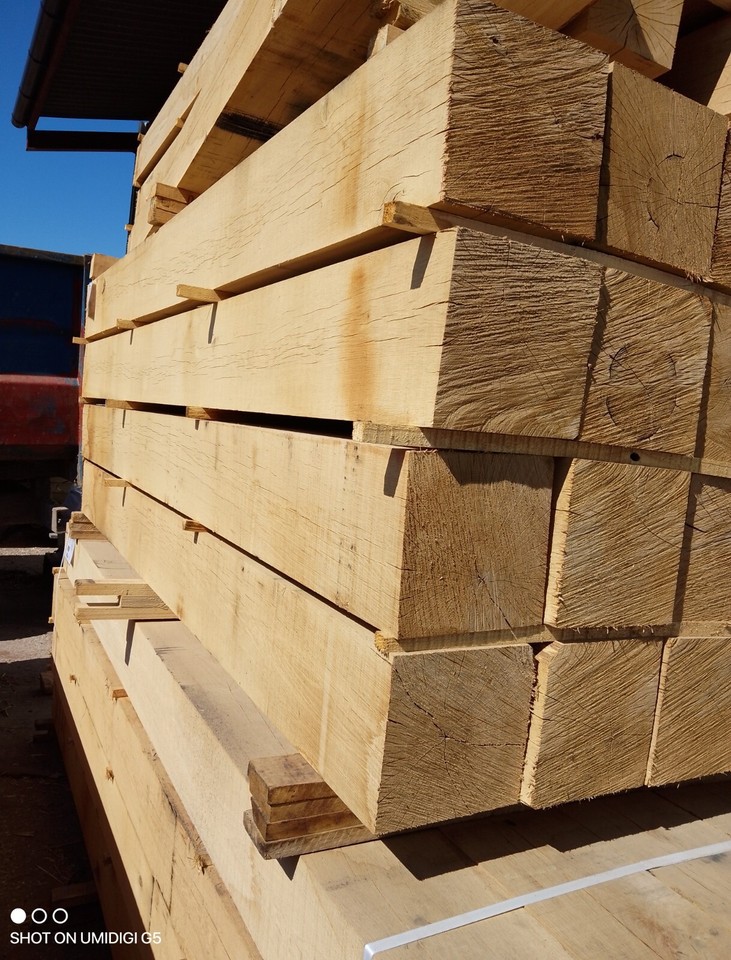 Solid Oak Posts Oak Beams 4.92x4.92" (125x125) Fence Posts Euro./French ...