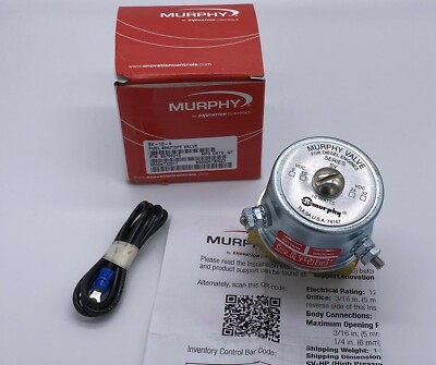 Murphy by Enovation Controls SV-12-4 Diesel Fuel Shutoff Valve ...