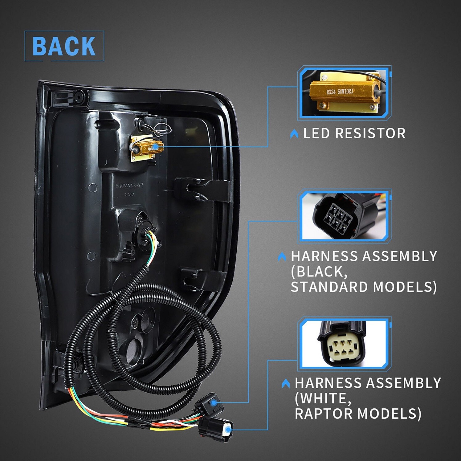 LED Headlights + Tail Lights For 2015-2021 Ford Ranger Raptor PX ...