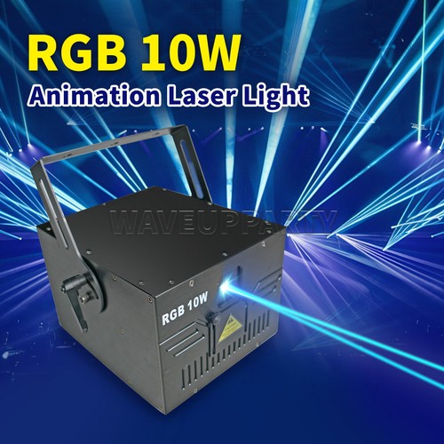 10W RGB ILDA Laser Stage Light 3D Animation Projector Scan DJ Club ...
