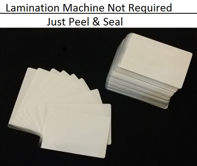 100 PACK SELF ADHESIVE COLD SEAL LAMINATING POUCHES BUSINESS & ID CARD ...