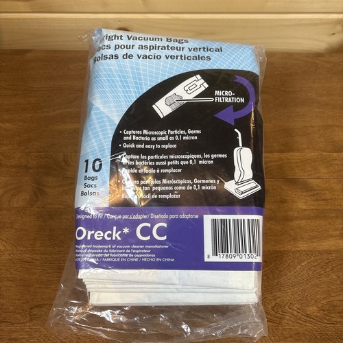 ORECK Type CC Vacuum Cleaner Bags CCPK8DW Oreck CELOC Upright Vac Bag 8 ...