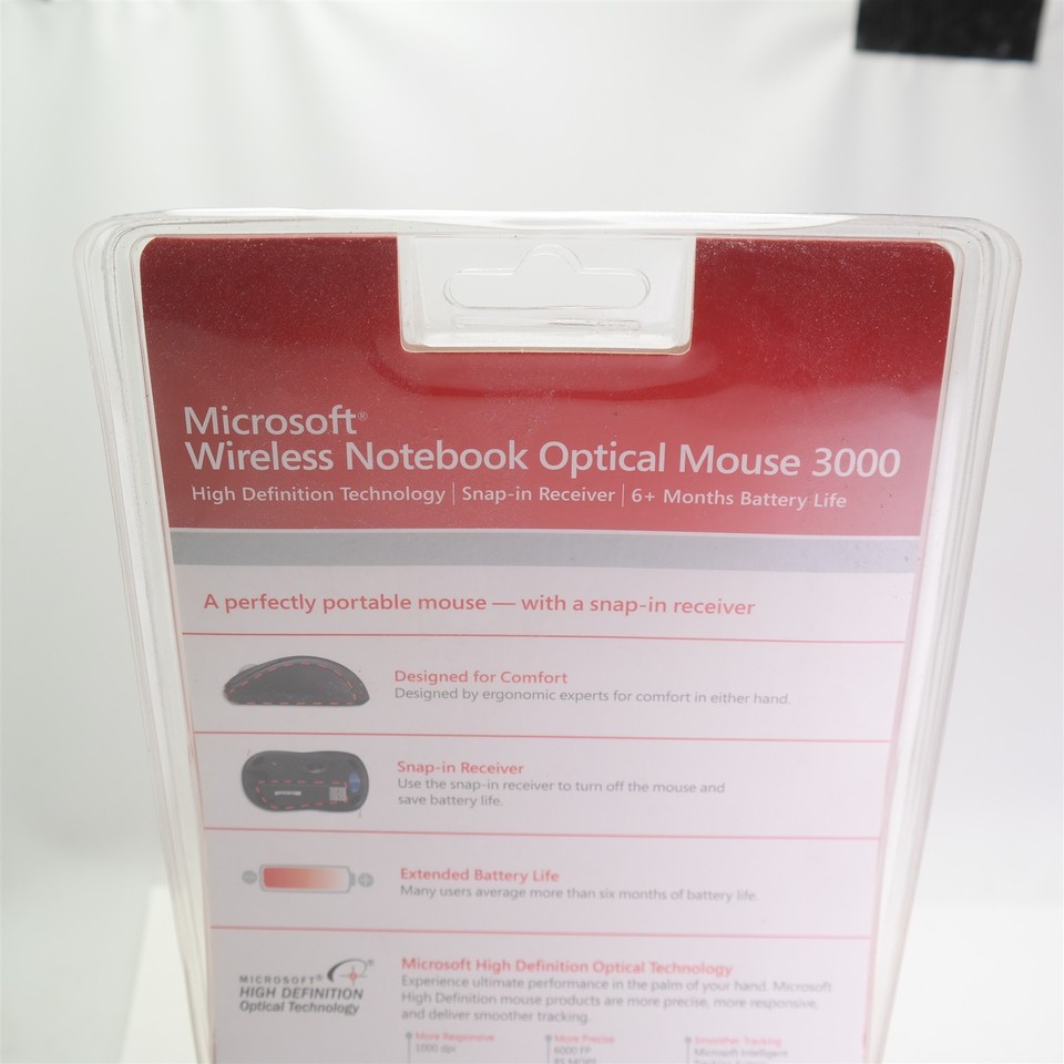 New Microsoft Wireless Notebook Optical Mouse 3000 Sealed | eBay