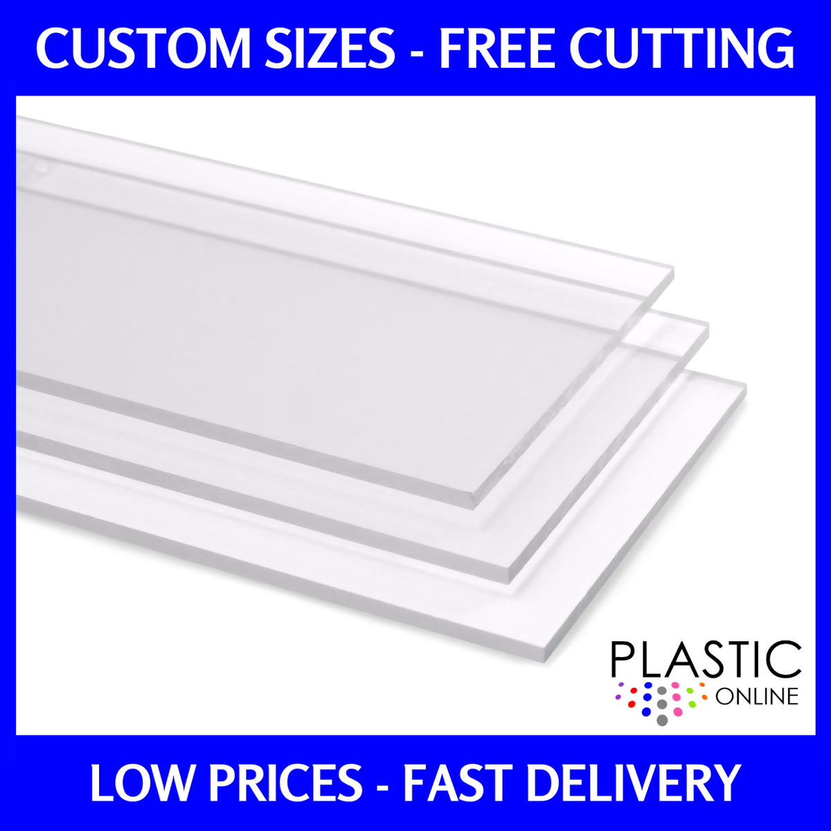 Custom Clear Plastic Sheet Custom Cut To Size Acrylic Sheet 1mm Thick,