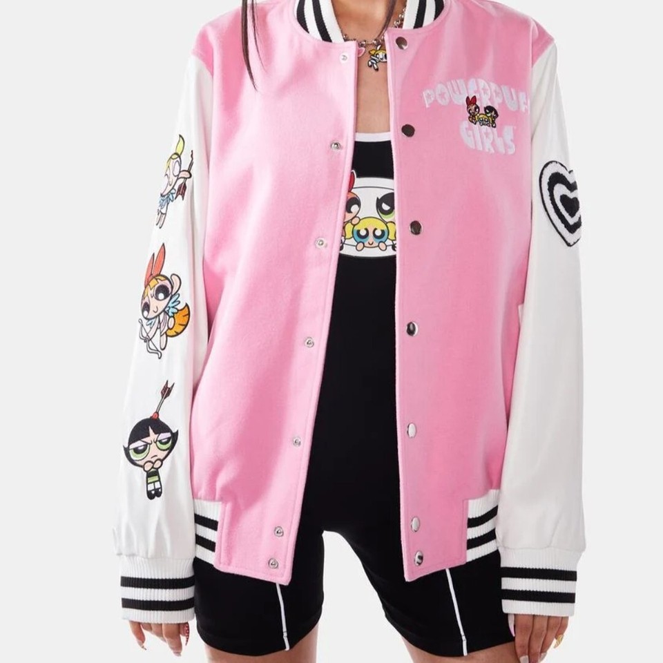 NWT Dolls Kill x The Powerpuff Girls Darling Iconic Trio Varsity XS ...