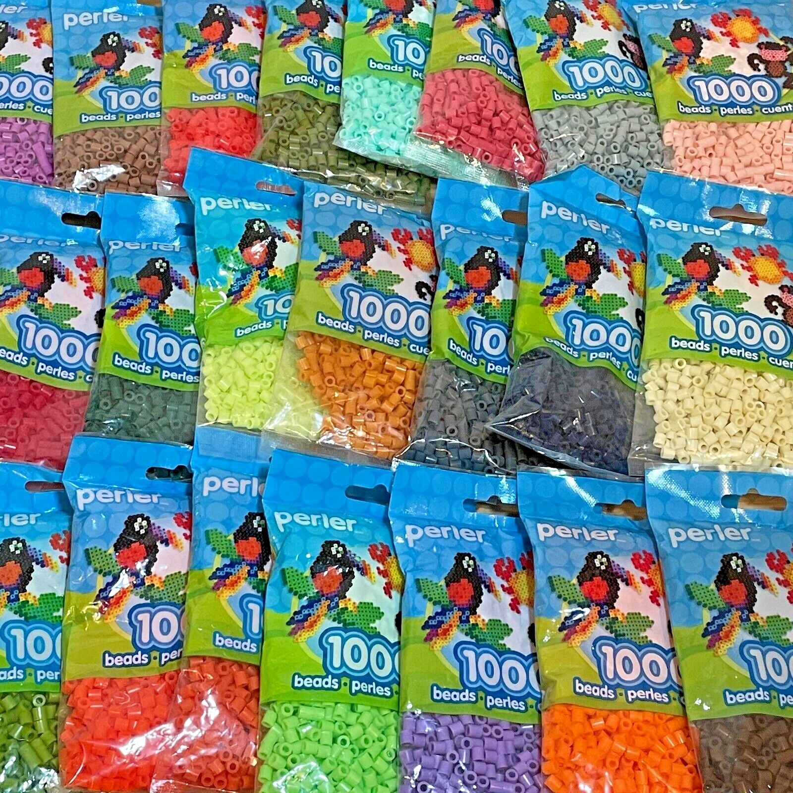 Perler Fusing Beads 1000 Piece Packs, Choose Multi with One Flat ...