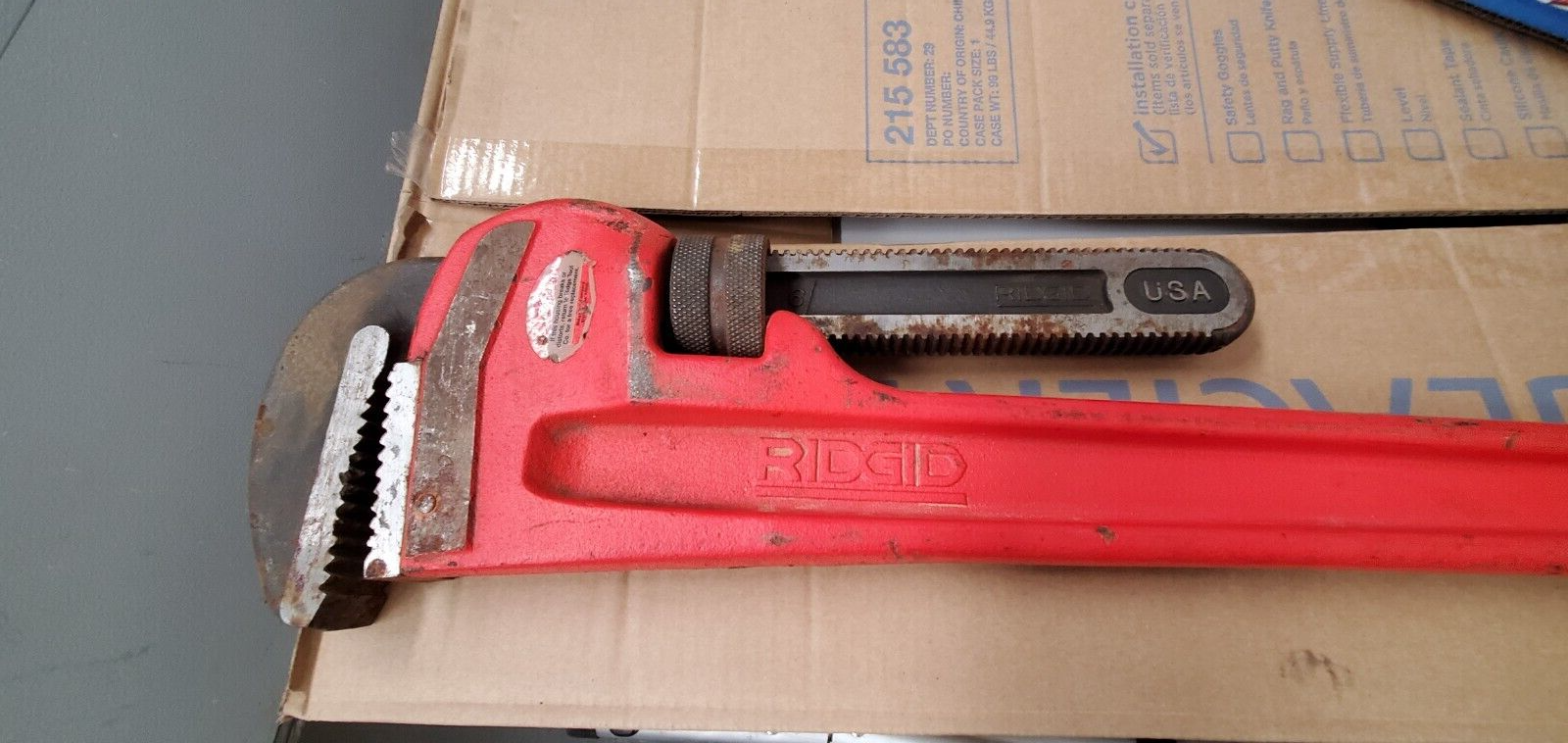 RIDGID 48" Plumbers Pipe Wrench Straight Plumbing Tools | eBay