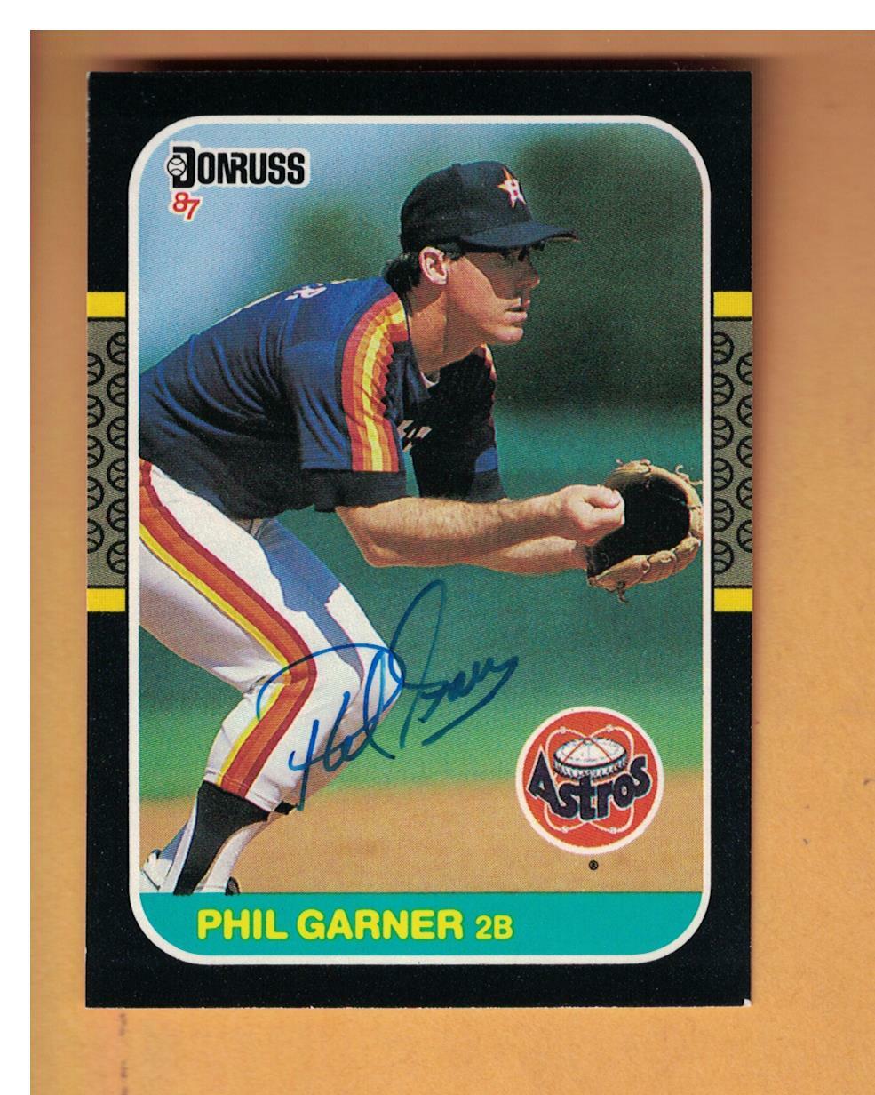 Phil Garner AUTOGRAPHED 1987 DONRUSS BASEBALL CARD SIGNED HOUSTON ...